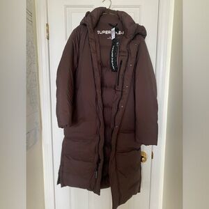 Jackets & Coats | Bnwt Tna Superpuff One Puff Size Small Brown Down ...